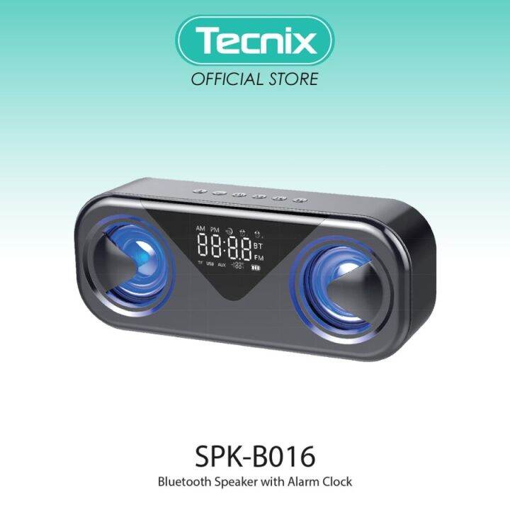 TECNIX SPK-B016 Bluetooth Speaker with Alarm Clock Original Tecnix | Lazada Indonesia