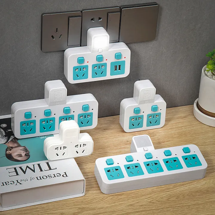 One-Turn Multi-Socket Panel Porous with Safety Board Row Plug Multi-Functional Household USB ...