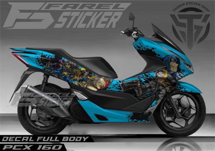 stiker Decal variasi Honda PCX 160 full body Decal full body Honda PCX ...