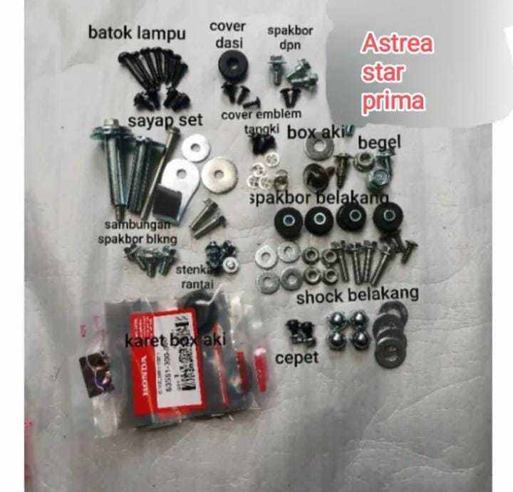 Baut lengkap body honda astrea star prima - baut fullset body Astrea star prima | Lazada Indonesia