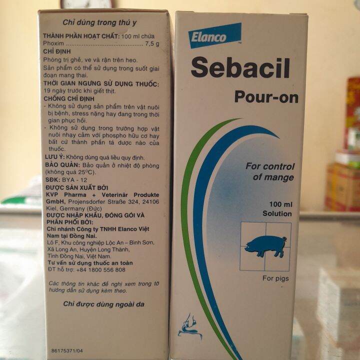 Sebacil pour 100ml ve ghẻ chó, mèo...hạn dùng mới năm 2024 | Lazada.vn