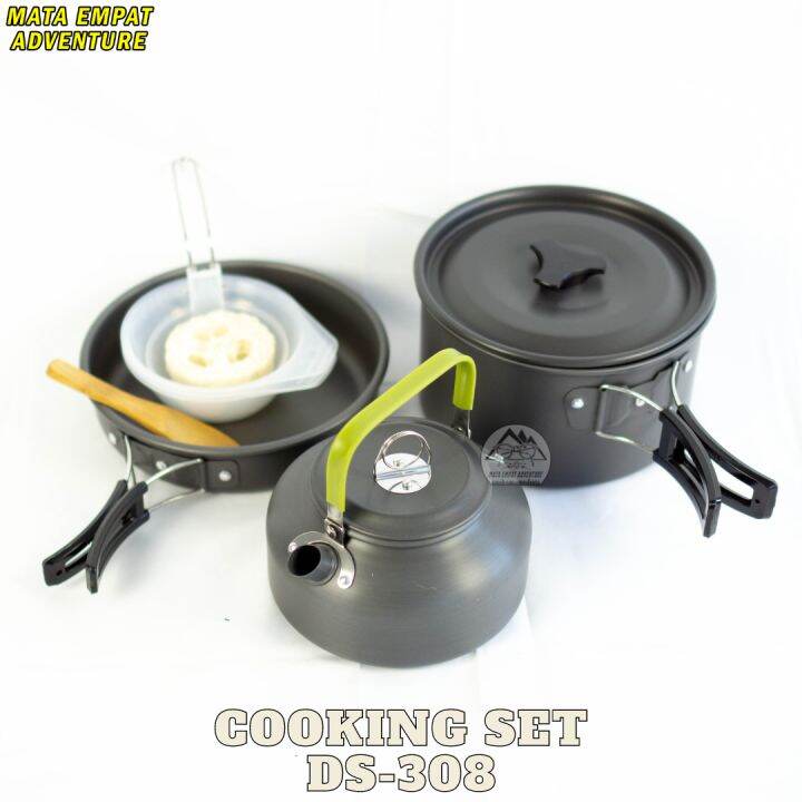 COOKING SET DS 308 COOKINGSET NESTING PANCI GUNUNG ALAT MASAK CAMPING ...