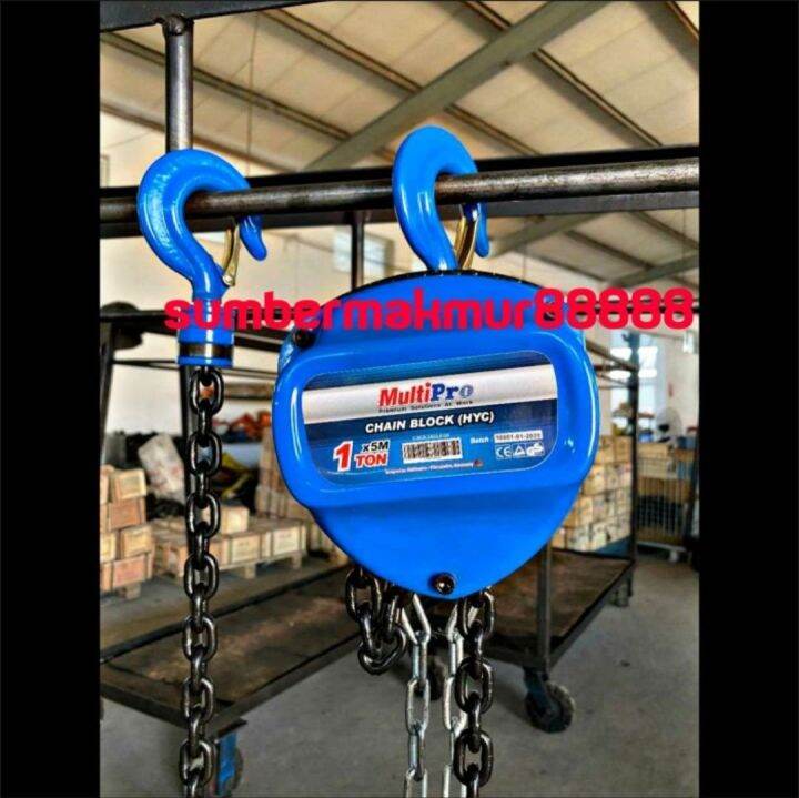 Chain Block (HYC) takel chain hoist 1 ton x 5 meter MULTIPRO | Lazada ...