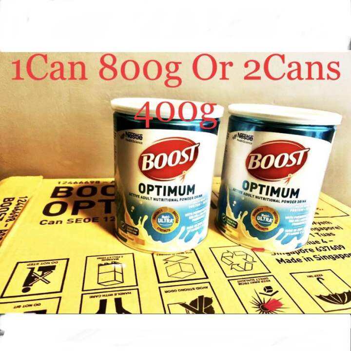 NESTLÉ BOOST OPTIMUM(1can 800g OR 2 cans 400g) exp 08/2024 | Lazada PH