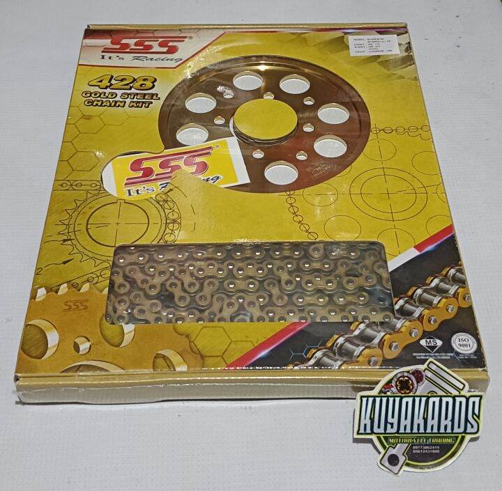 SSS CHAIN SET STEEL GOLD RAIDER 150 CARB/FI | Lazada PH