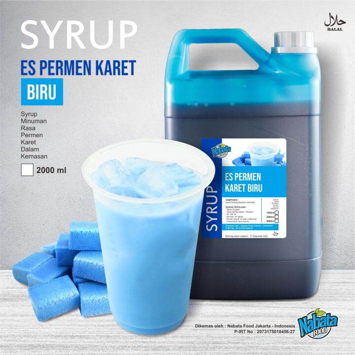 Sirup Es Permen Karet Viral Surabaya Biru 2 liter | Lazada Indonesia