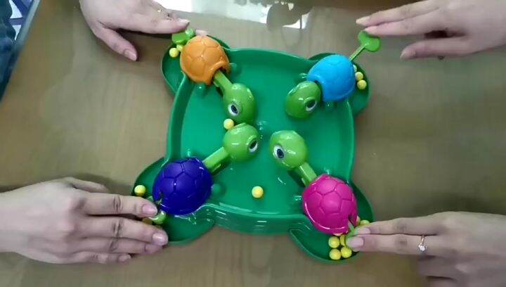 Hungry Turtle Eating Beans Toy Parent-Child Interactive Quick Reflexes Children's Puzzle Board ...