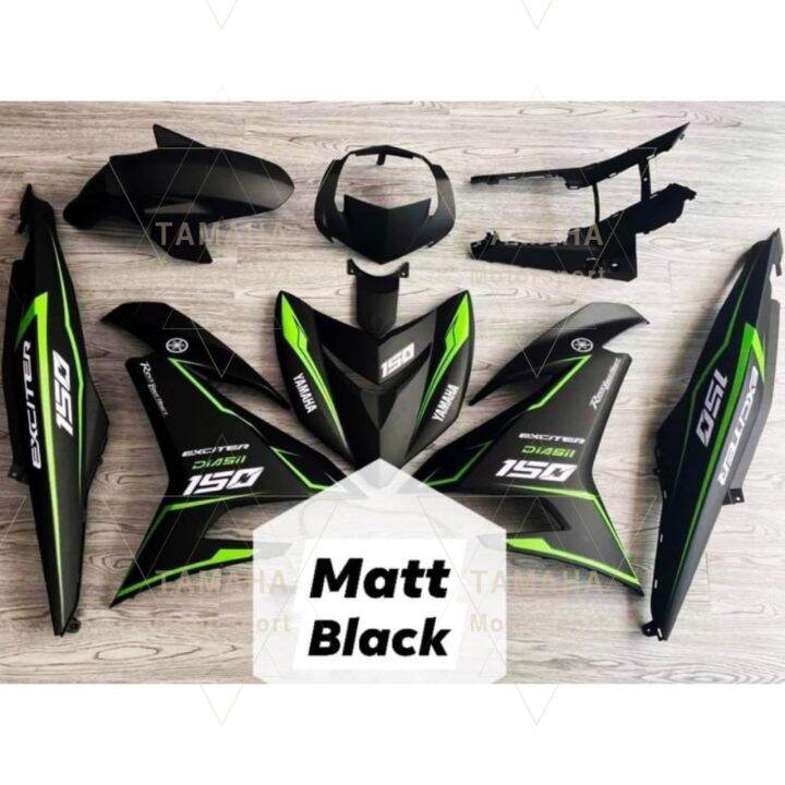 Yamaha Y15 Y15zr Body Cover Stripe Sticker Exciter black green | Lazada