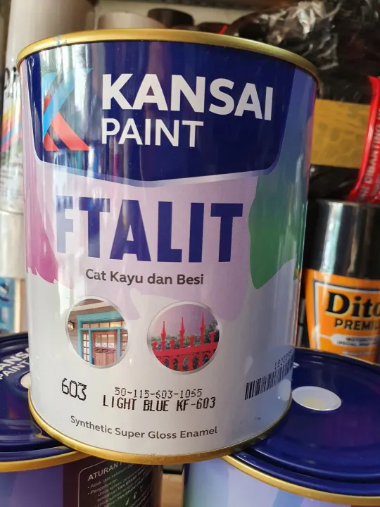 CAT FTALIT KAYU & BESI LIGHT BLUE KF -603 1kg | Lazada Indonesia