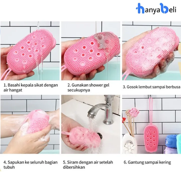 Spons Mandi Bath Sponge Sabun Batang Cair 2In1 Sikat Spons Badan-8teens ...