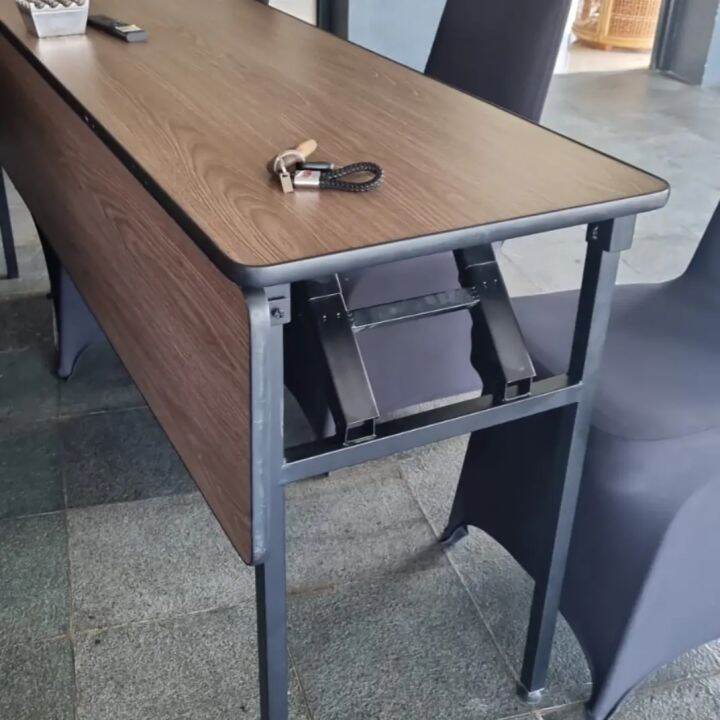 Meja lipat HPL 180*50*75 Modesty Edging PVC siku engsel per pegas ...