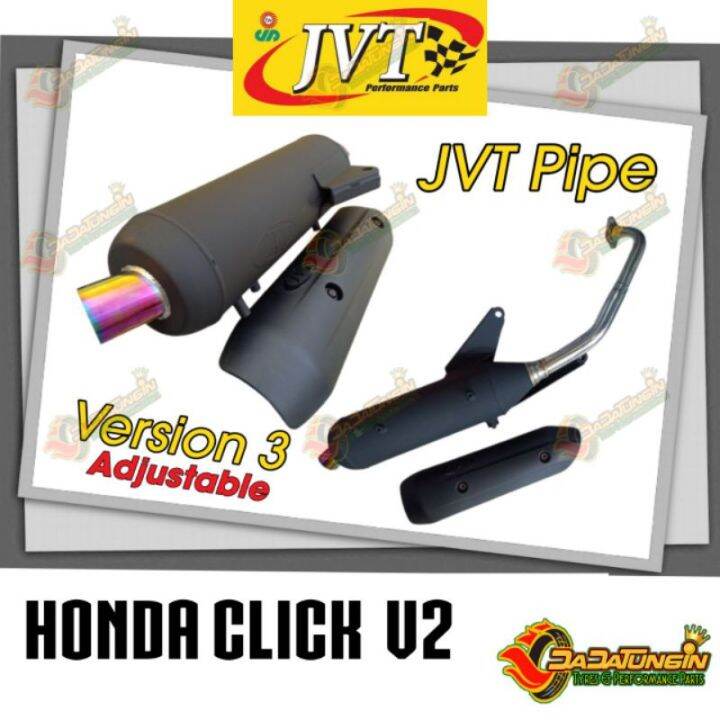 JVT Power Pipe V3 Adjustable Sound Full System for Honda Click 125/150 ...