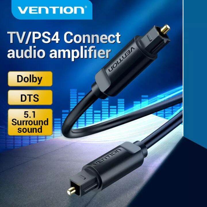 Vention Digital Optical Fiber Audio Cable For Amplifiers Blu-Ray Xbox ...