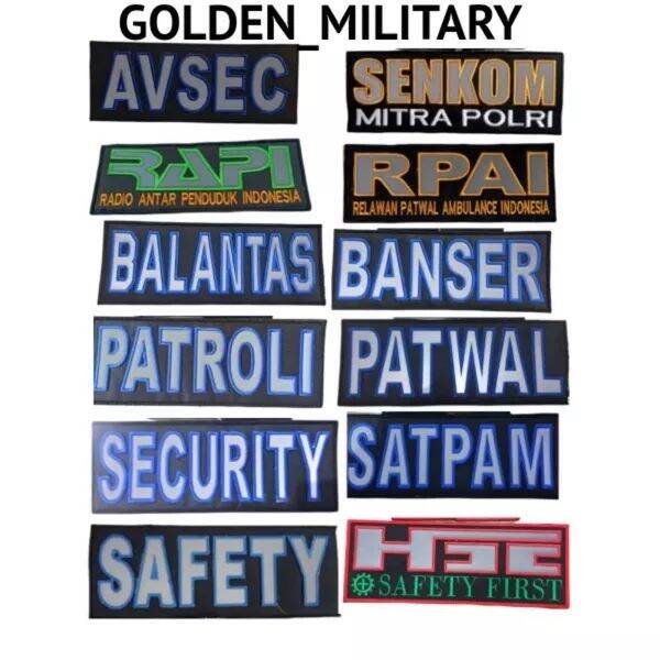 logo satpam security,bordir timbul,logo rompi | Lazada Indonesia
