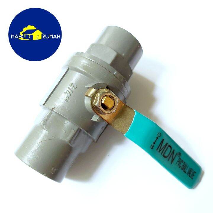 MDN 3/4" 0.75inch - BALLVALVE PVC GAGANG BESI STAINLESS Ball Valve Stop ...