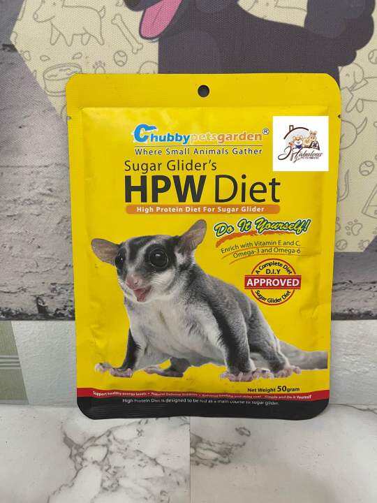 ChubbyPetsGarden Sugar Glider HPW High Protein Diet Feed Food 50g | Lazada