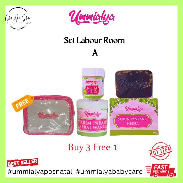 UMMIALYA SET BAJET / SET LABOUR ROOM / SABUN PANTANG HERBA / KRIM PILIS ...