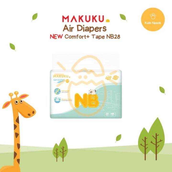 POPOK/PAMPERS BAYI NEWBORN MAKUKU SAP DIAPERS COMFORM UKURAN NB32 ...