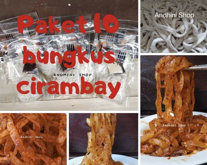 PAKET ISI 10 BUNGKUS CIRAMBAY SUDAH TERMASUK BUMBU CHILI OIL ENAK GURIH ...