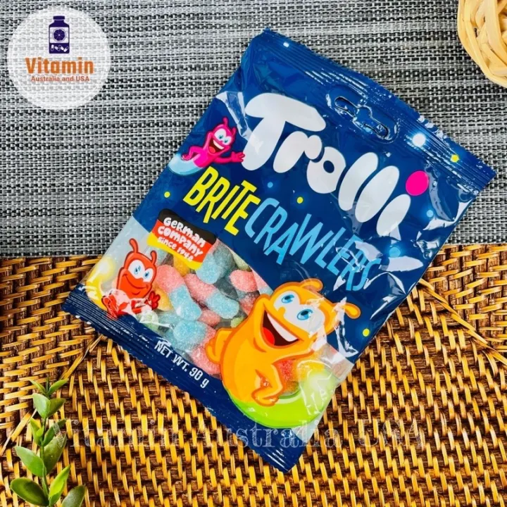 Trolli เทรอลลี่ เยลลี่รสเปรี้ยว ขนาด 90 กรัม Treolli Brite Crawlers ...