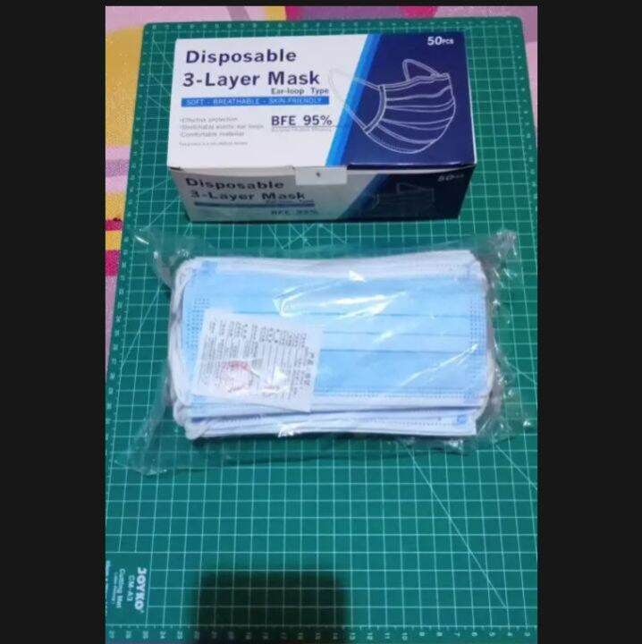 masker 3 ply 1 box isi 50 pcs | Lazada Indonesia