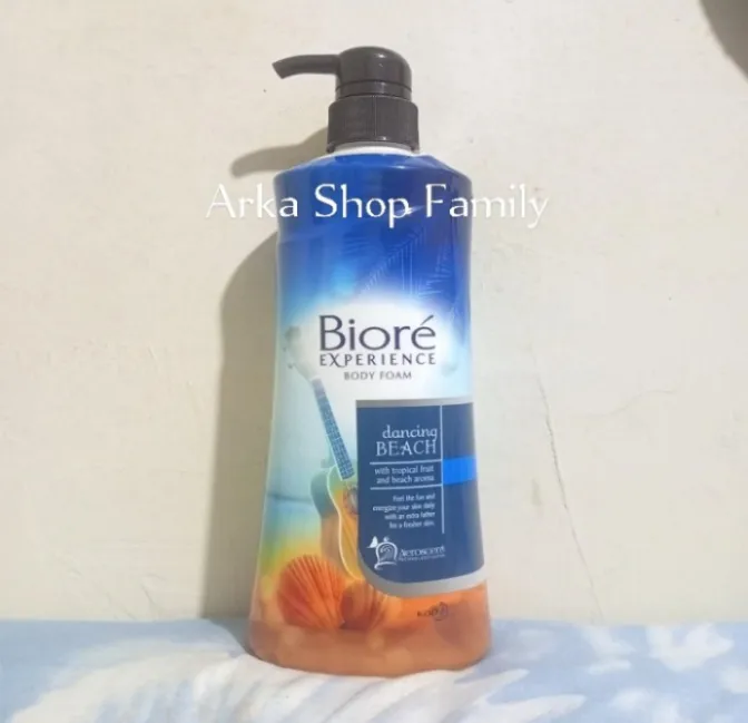 BIORE Experience Dancing Beach Sabun Mandi Cair Botol Pump 550ml ...