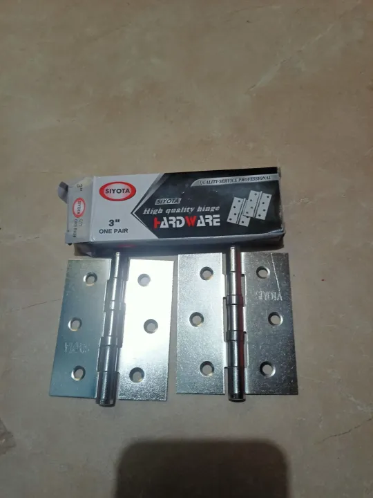 Engsel plat putih tebal 2mm 3inch+ skrup | Lazada Indonesia