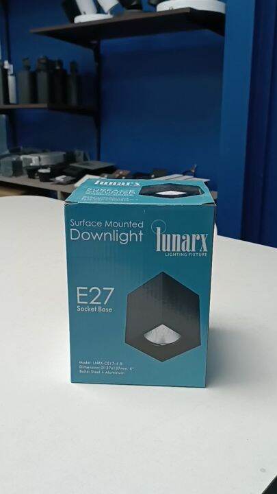 Lunarx Surface Mounted Downlight Square | 3.5" and 4" Black/White Decor ...