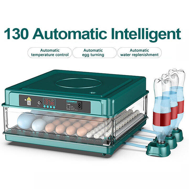 96/108/130 Eggs Fully Automatic Egg Incubator Intelligent Digital ...