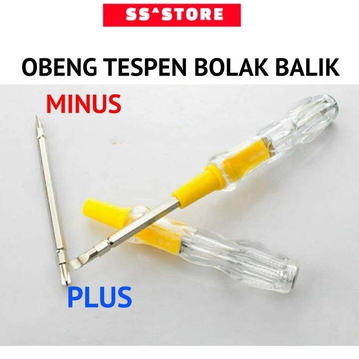 Obeng Tespen Listrik Cek Kabel Putus Test Pen Bolak Balik Cek Arus ...