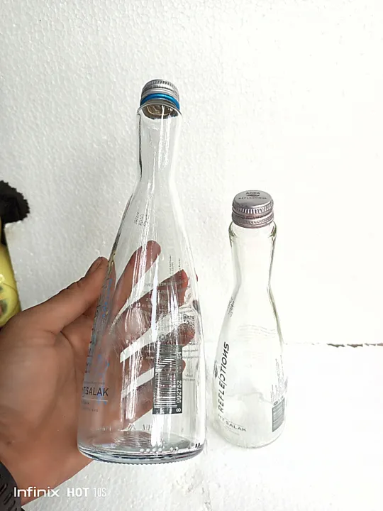 Botol kaca Aqua reflection 280ml botol antik Botol isi ulang + tutup ...