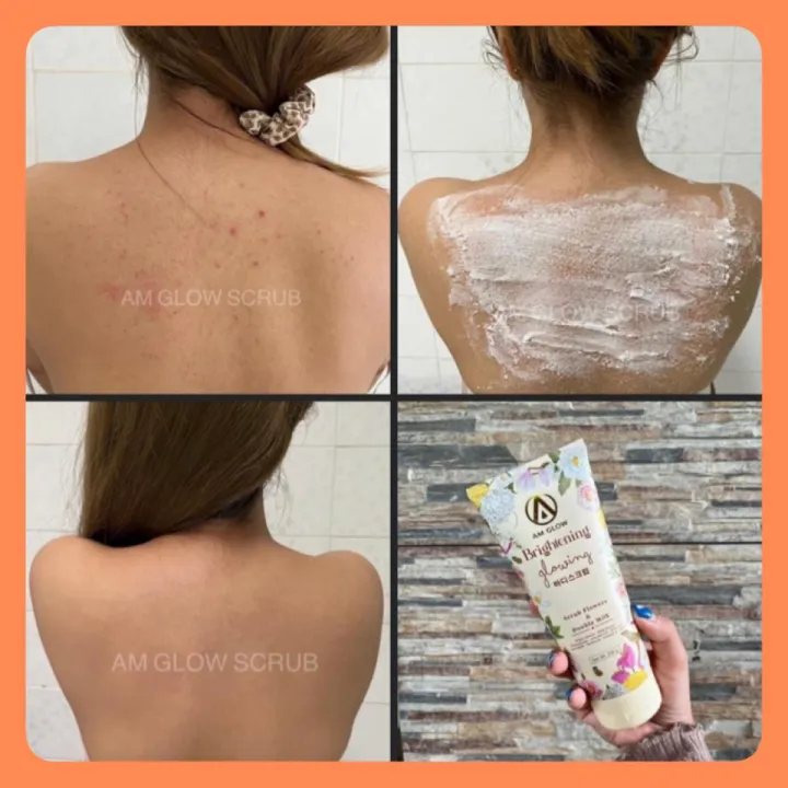 Am glow สครับเกลือ ผลัดเซลส์ผิวพร้อมบำรุง(ของแท้) เผยผิวกระจ่างใส เนียน ...