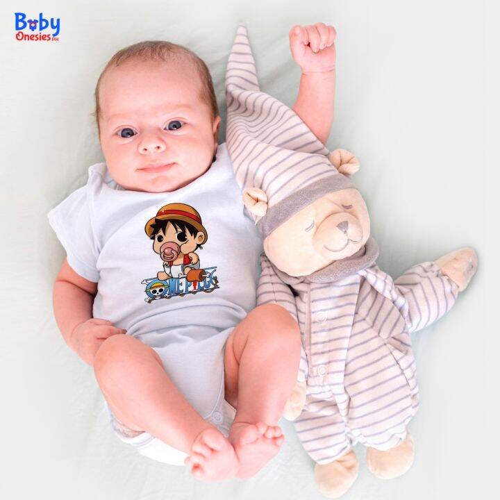 Baby Onesies PH Luffy One Piece Chibi Anime Baby Onesie 0-12 months ...
