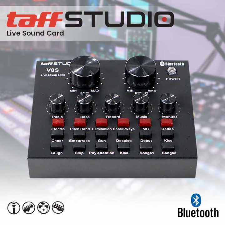 Taff studio bluetooth audio V8S usb external garansi 1 tahun | Lazada ...