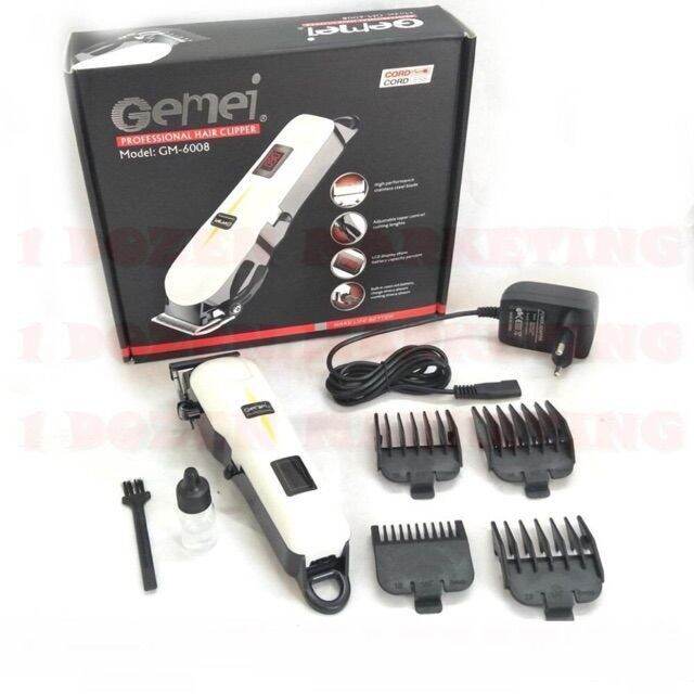 GEMEI GM-6008 RECHARGEABLE TRIMMER FOR HAIR CUTTING/HAIR STYLE GUNTING ...