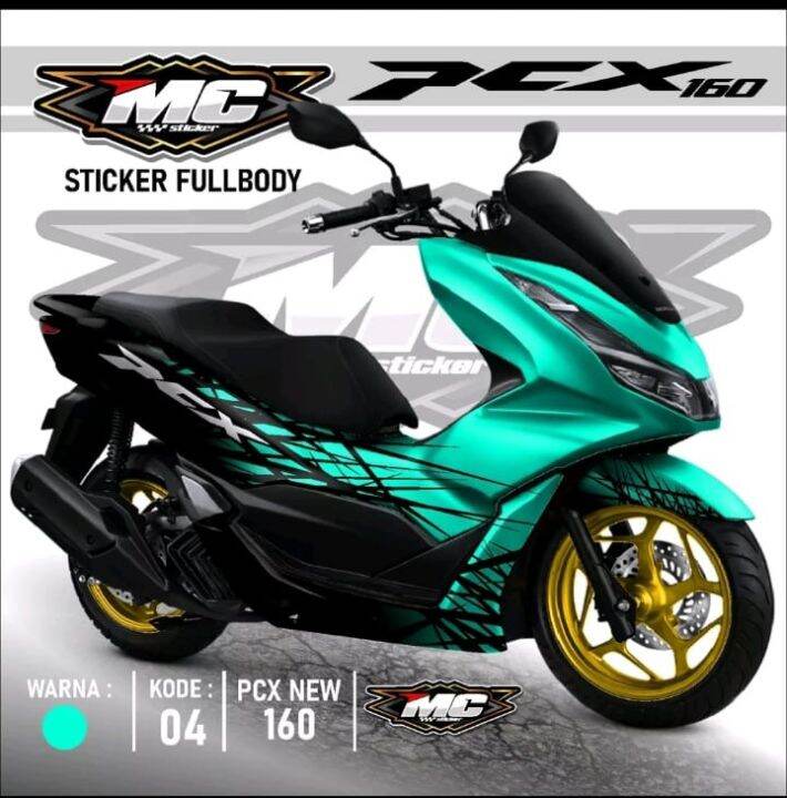 stiker decal variasi Honda PCX new 160 ABS full body striping decal ...