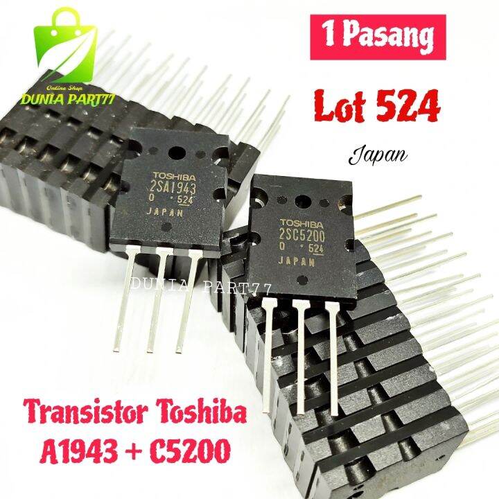TRANSISTOR TOSHIBA A1943 C5200 lot 524 transistor final toshiba 524 | Lazada Indonesia