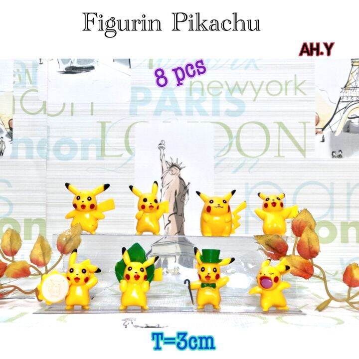 figurin pikachu pokemon set isi 8 pcs Pajangan Pikachu / Topper Pikachu ... figurin pikachu pokemon set isi 8 pcs Pajangan Pikachu / Topper Pikachu ...