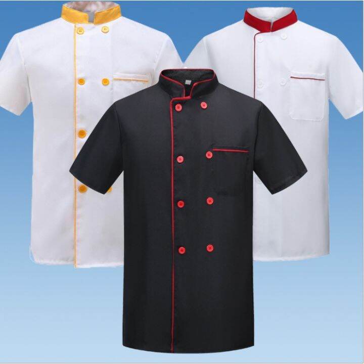 Chef uniform Short sleeve hotel restaurant kitchen uniform for male and ...