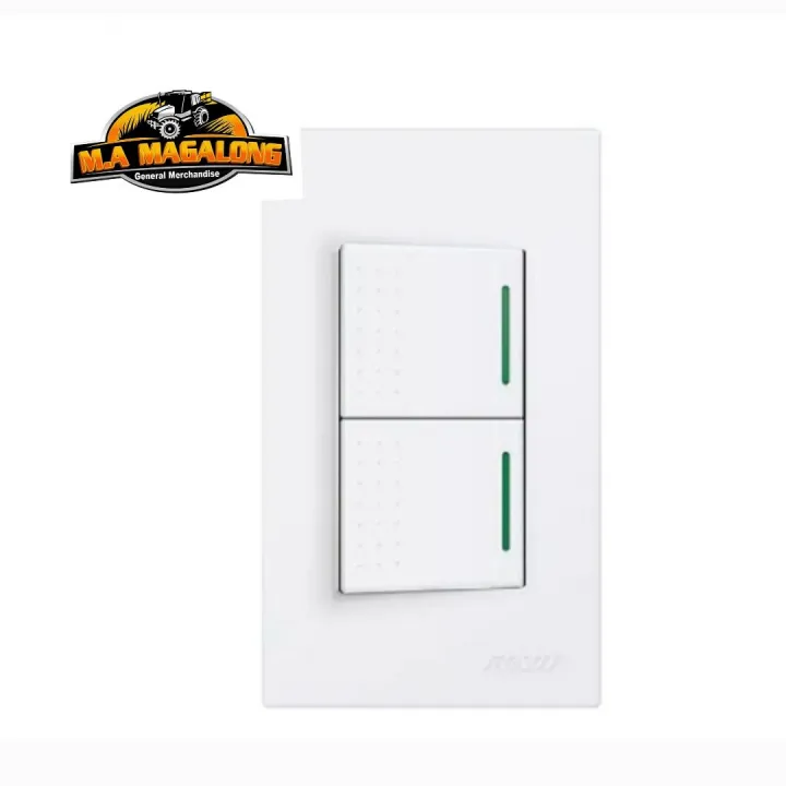 ROYU 2 GANG SWITCH WITH REFLECTOR SET WD513 | Lazada PH