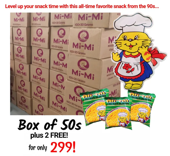 5.00 each | 50 packs Mi-Mi Chicken Flavor Noodle Snack 30g Mimi ...