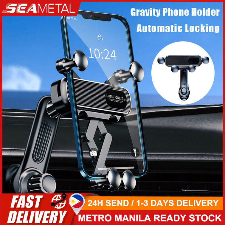 SEAMETAL Car Phone Holder Air Outlet Cellphone Bracket Gravity Phone ...