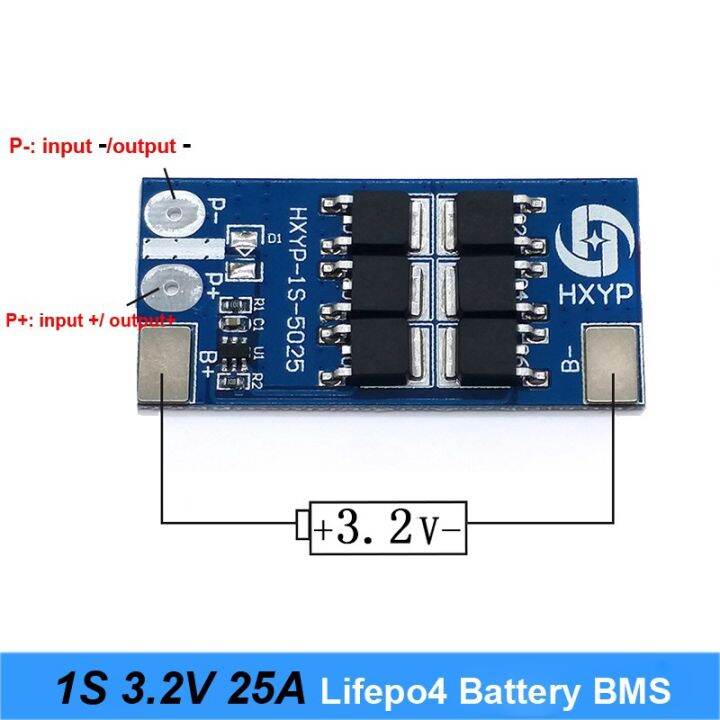 bms 1S 3.2V 25A lifepo4 แผงป้องกันแบตเตอรี่ลิเธียมเหล็กฟอสเฟต | Lazada ...
