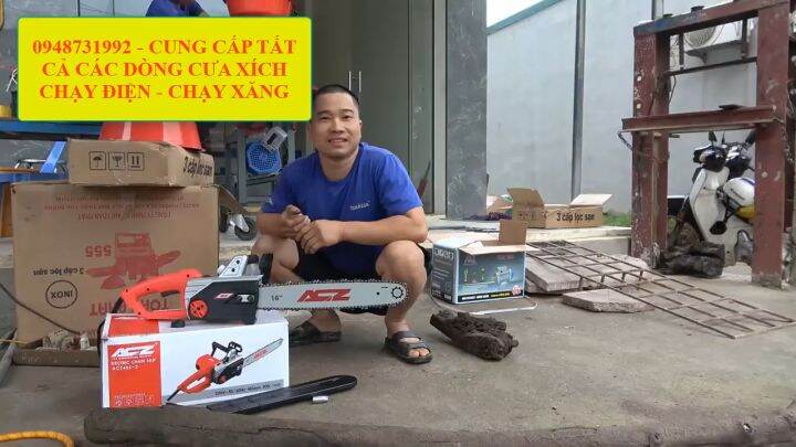 Máy cưa xích dùng điện ACZ 405-9 - Công Suất 2200W - Lam Cỡ Lớn - Máy Cưa Xích Chuyên Dụng Cưa ...