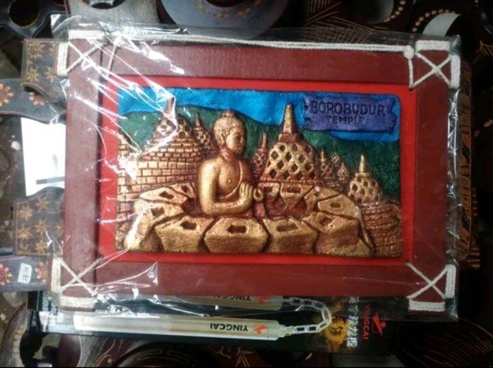 LUKISAN TIMBUL 3D RELIEF STUPA CANDI BOROBUDUR UKURAN KECIL | Lazada ...