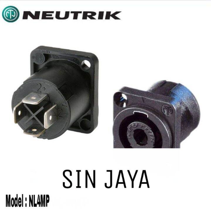 Chasis Speakon Neutrik NL4MP Original Chassis Panel Mount 4 Pole | Lazada Indonesia