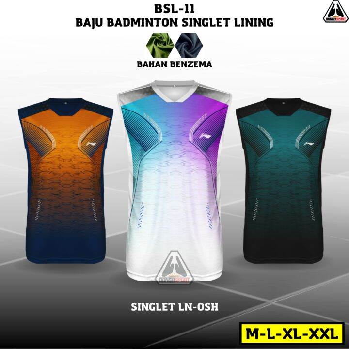 BSL-11 SINGLET LN OSH BAJU BADMINTON SINGLET PRINT JERSEY BULUTANGKIS ...