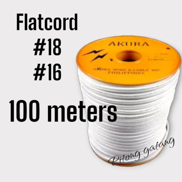 FLATCORD 100 Meters #16 #18 Electrical Wire | Lazada PH