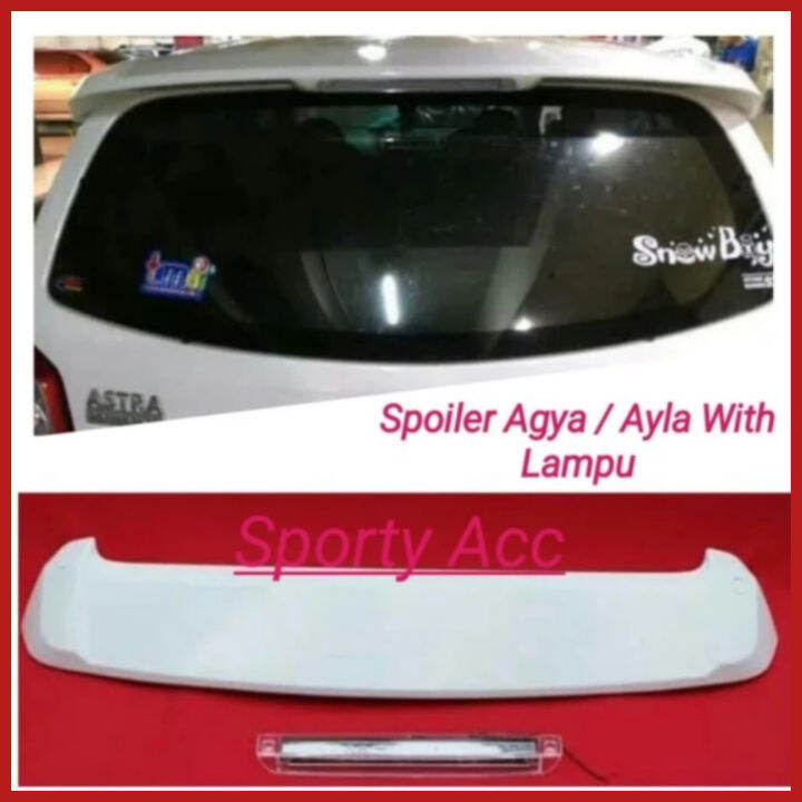 Spoiler Sayap Mobil Agya Ayla + Lampu Rem | Lazada Indonesia