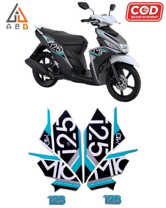 Stiker Striping Yamaha Mio M3 125 2017 Putih Standar Lis Body Motor ...